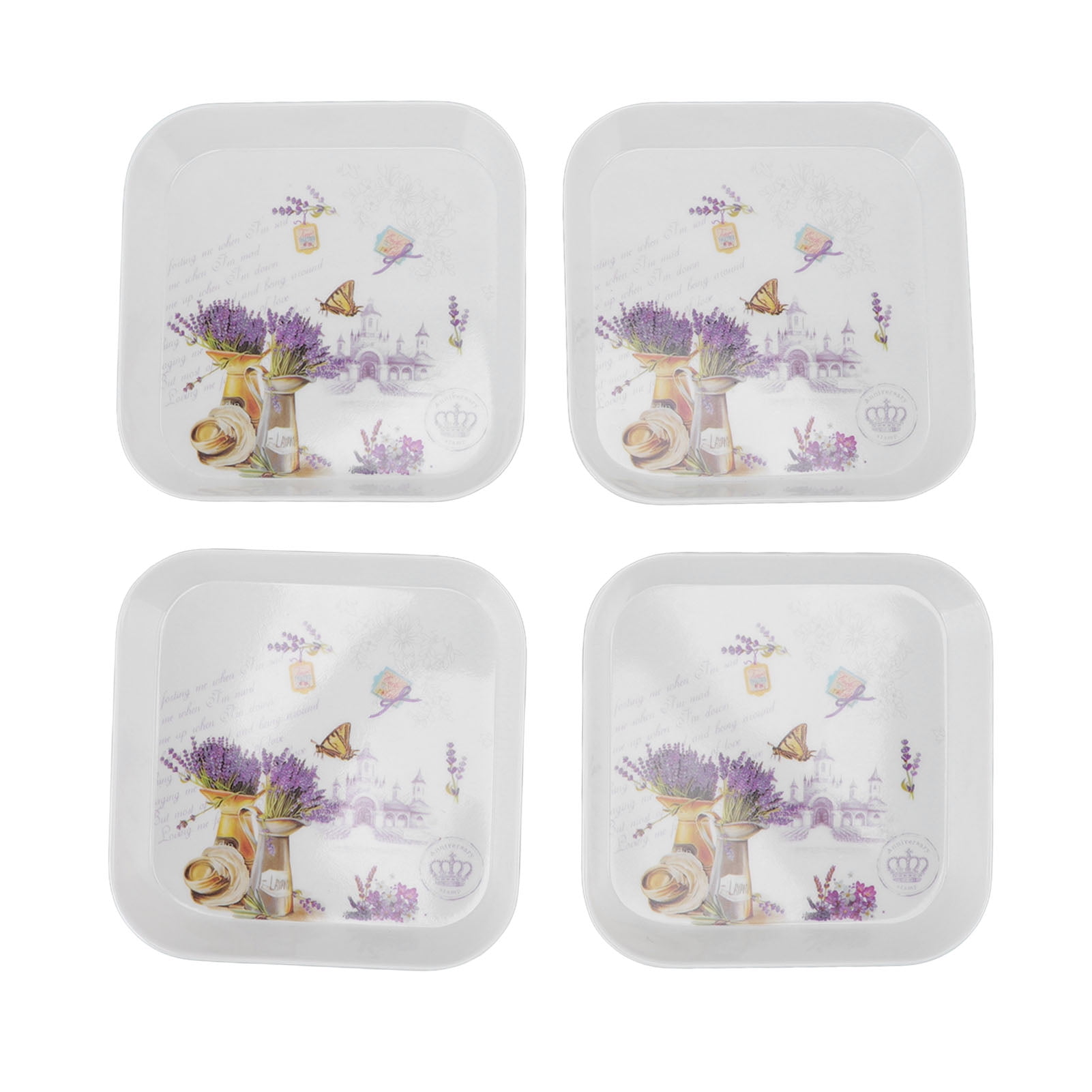 4pcs Fruit Snack Plate Multifunctional Dessert Dishes for Home School ...