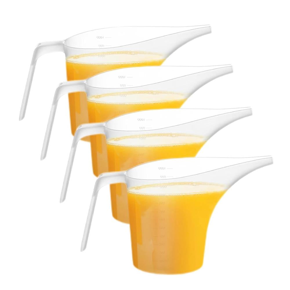 4pcs Funnel Pitcher Large Capacity Plastic Measuring Cup with Long ...