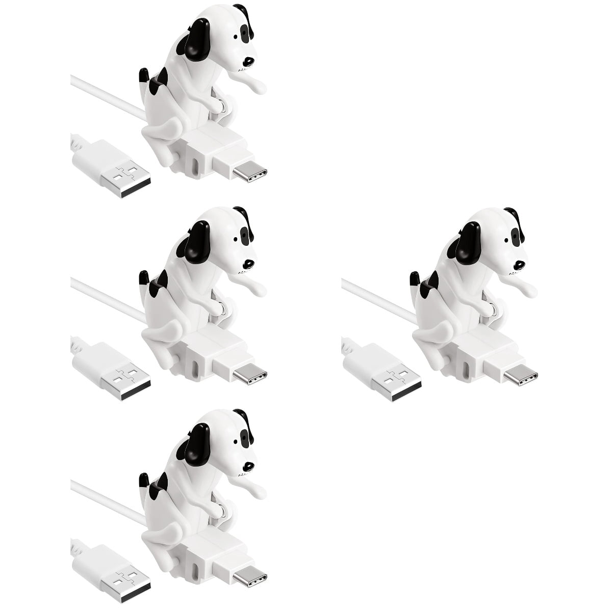 4pcs Funny Dog Mobile phone Type-c Charging Line Type-c Device Data ...