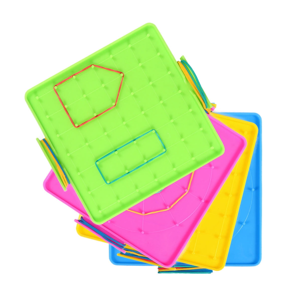 4pcs Geoboard Set Mathematical Manipulative Material Geometric Geoboard ...