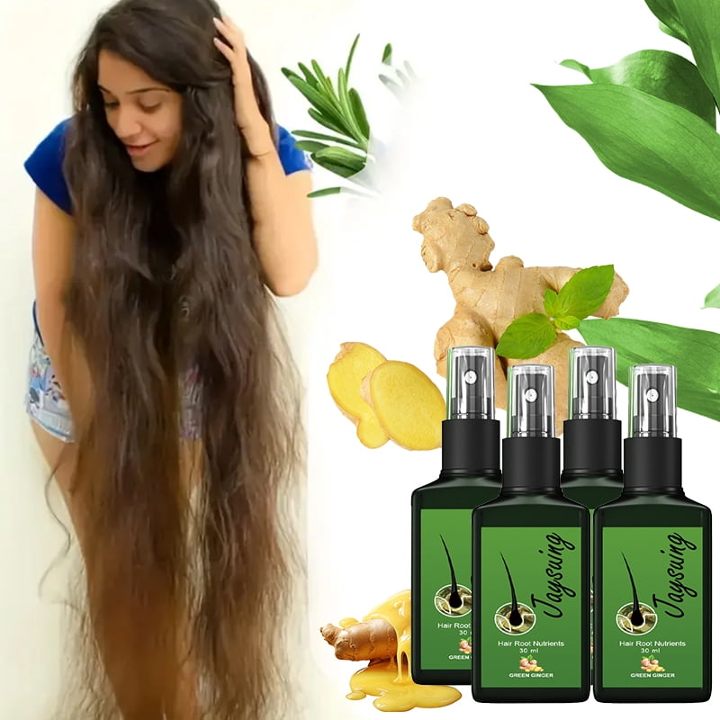 4pcs Ginger Hair Oil & Biotin Hair Serum, Ginger Hair Care Spray, 7-Day ...