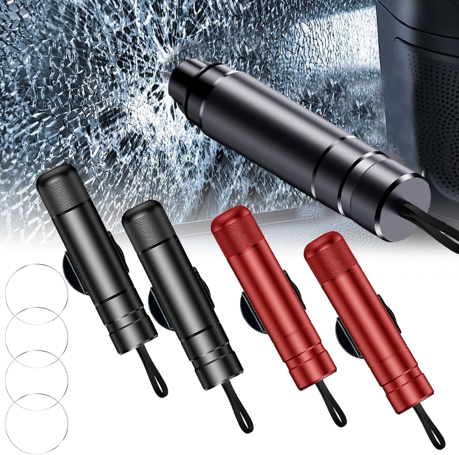 4pcs Glass Breaker, Safe Hammer Car Window Breaker, Window Breaker ...