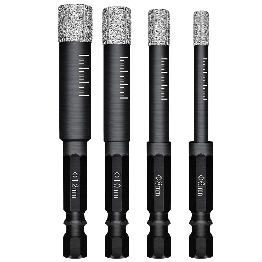 4pcs Glass Drill Bit Marble Tile Hole Opener Bit Alloy Hand Tools ...