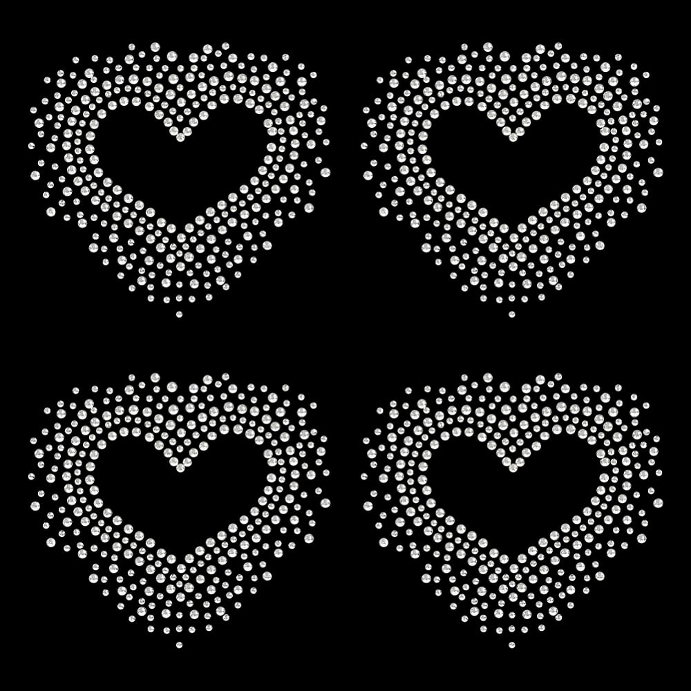 4pcs Glass Hotfix Rhinestone Iron on Appliques Costume Accessories for ...