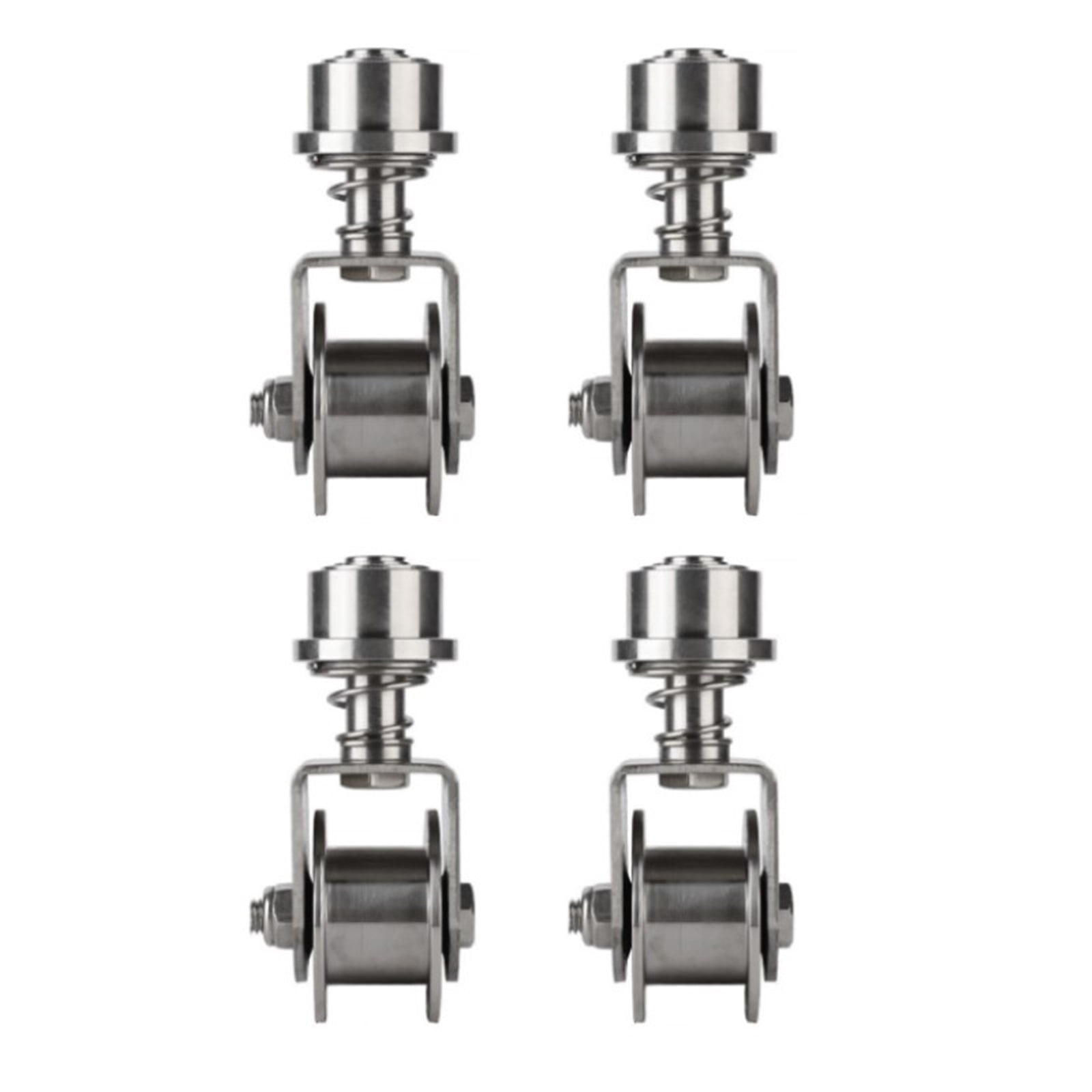 4pcs Groove Spring Universal Wheel 304 Stainless Steel Heavy Duty Track ...