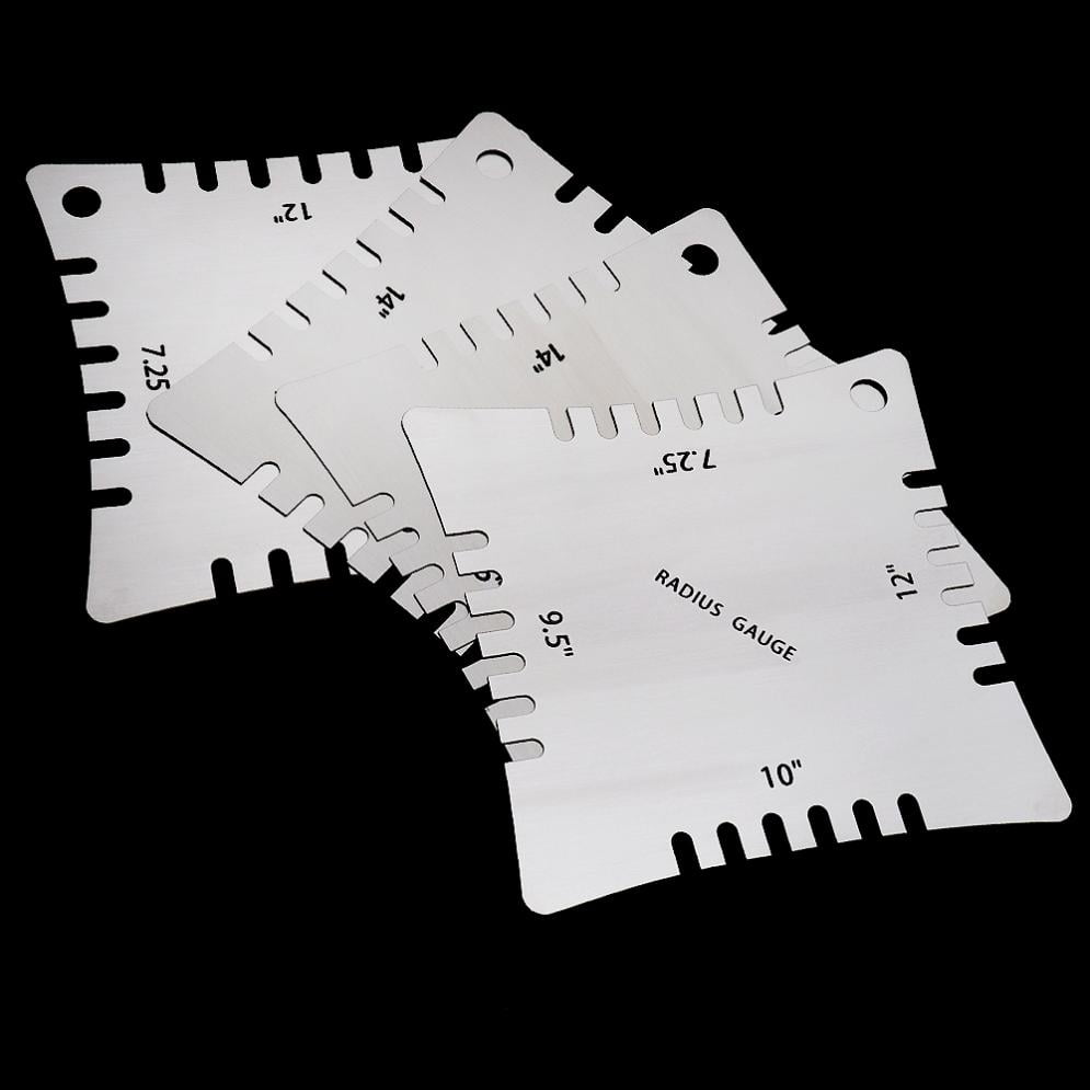 4pcs Guitar Notched Radius Gauges for Measuring Fingerboard Radius ...
