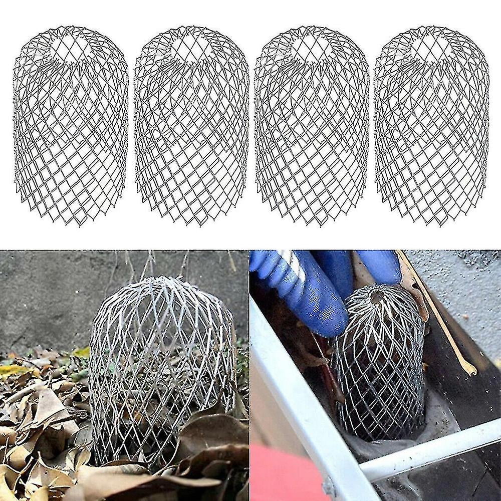 4pcs Gutter Filter - Flexible Metal Gutter Guard - Prevent Leaves and ...