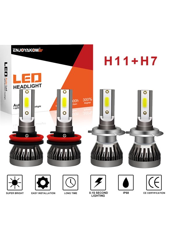 H7 LED Headlight Bulbs in LED Headlight Bulbs - Walmart.com
