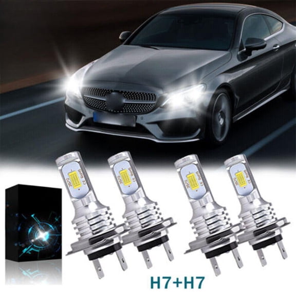 H7+H7 Combo LED Headlight Kit For Mercedes-Benz C250 C300 C350 Hi&Low ...