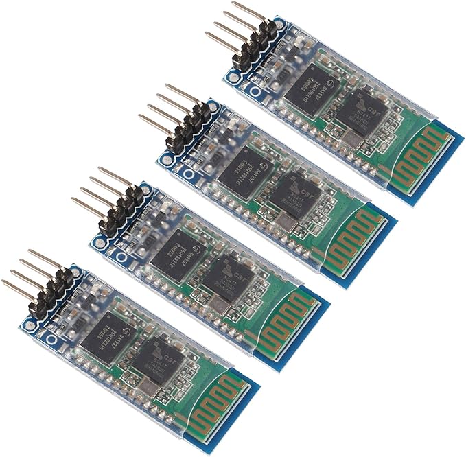 4pcs HC-06 RS232 4 Pin Wireless Bluetooth Serial RF Transceiver Module Bi-Directional Serial ...