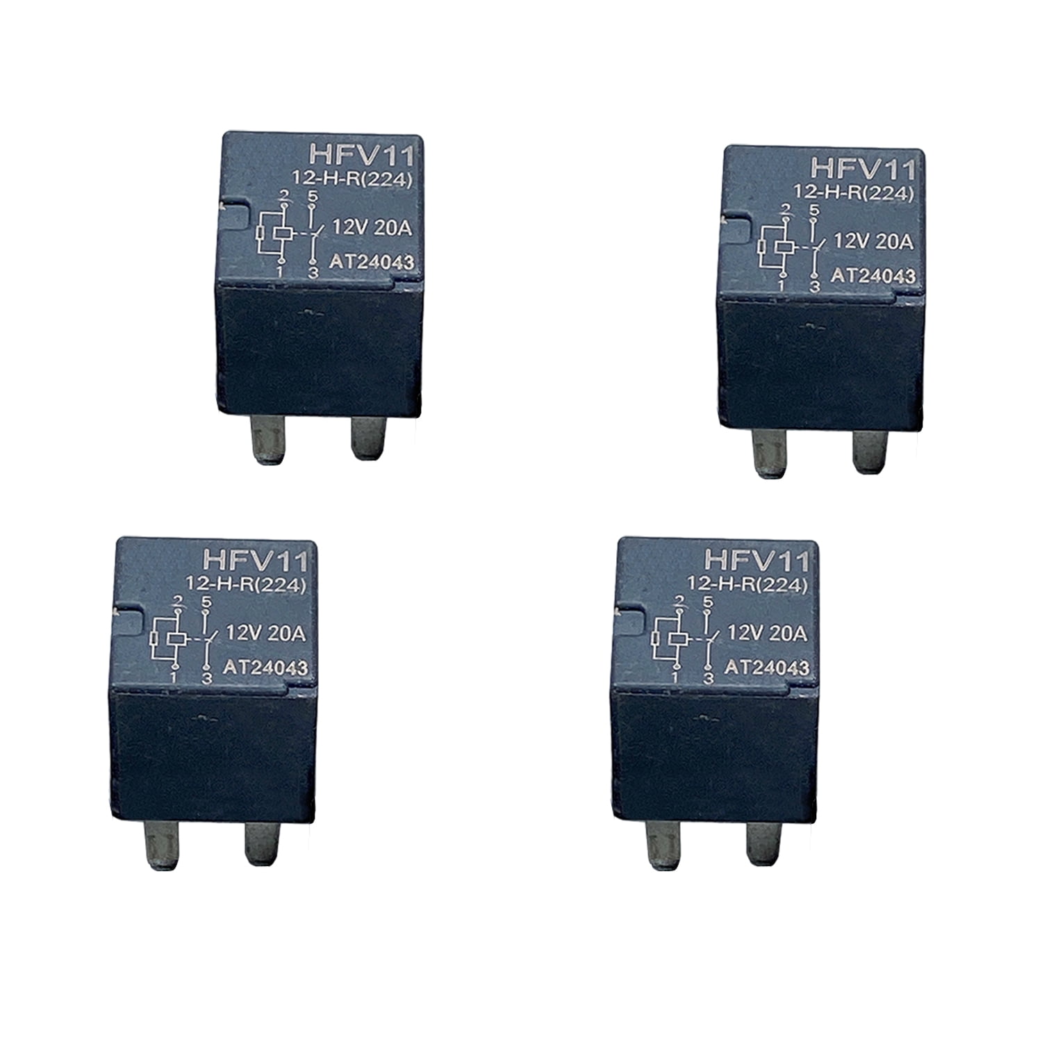 4pcs HFV11 12-H-R 12V DC 20A 4 303-1AH M1 automotive relay - Walmart.com