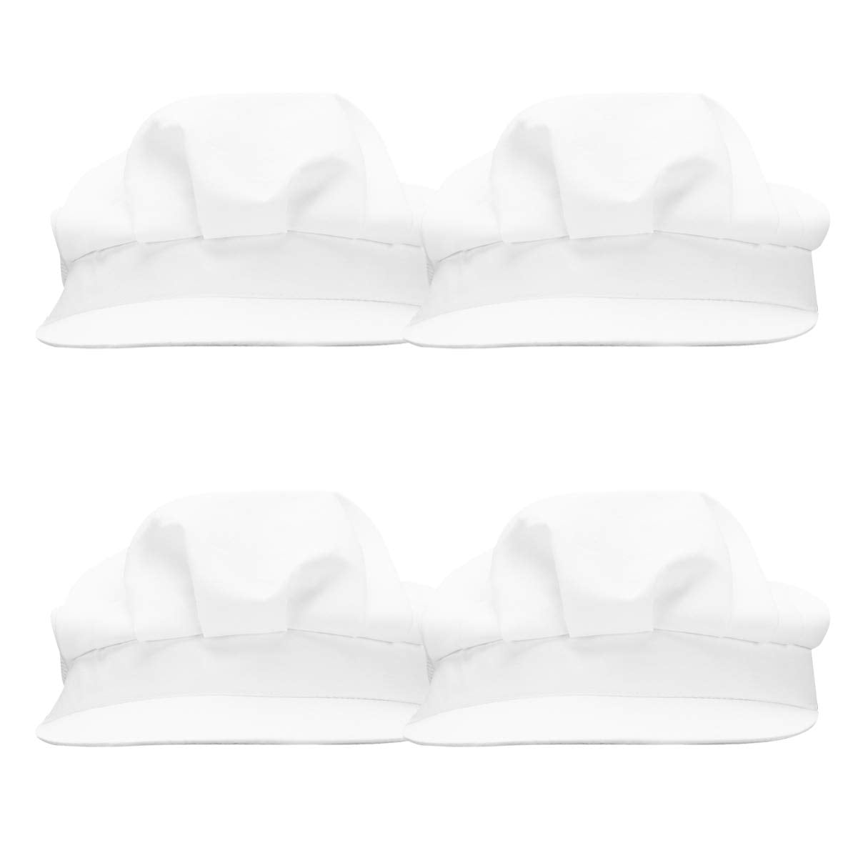 4pcs Hair Cover surgery hat white chef hat bakers hat bouffant hat work ...