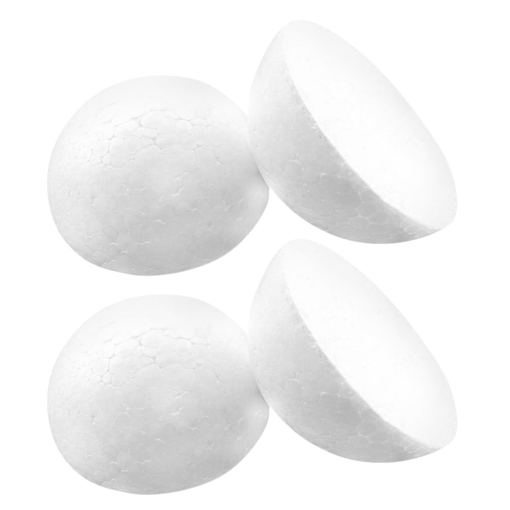 Craft Balls 15 Pcs 9cm Foam Half Balls - Unpainted DIY Craft Spheres ...