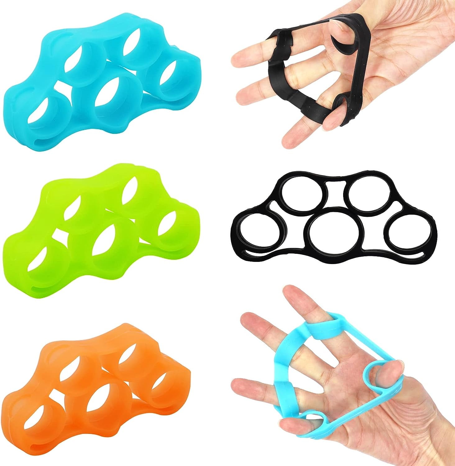 4pcs Hand Grip Strengthener, Finger Strengthener Exerciser Forearm ...
