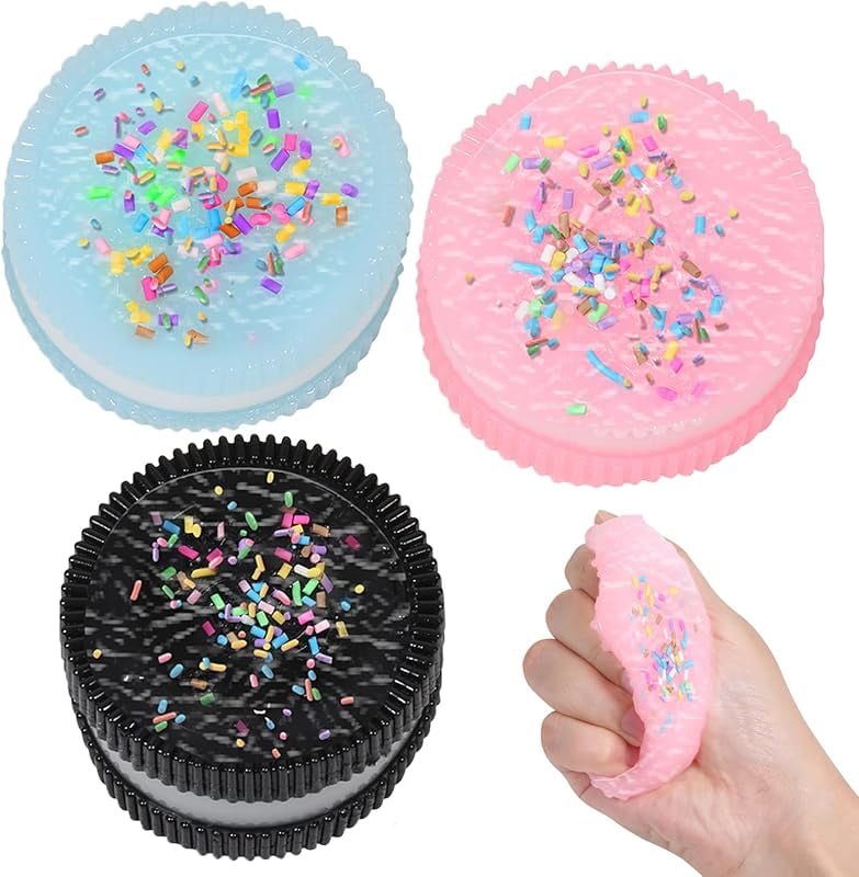 4pcs Handmade Soft Cookie Squishy Silicone Stress Relief Squishy Toy ...