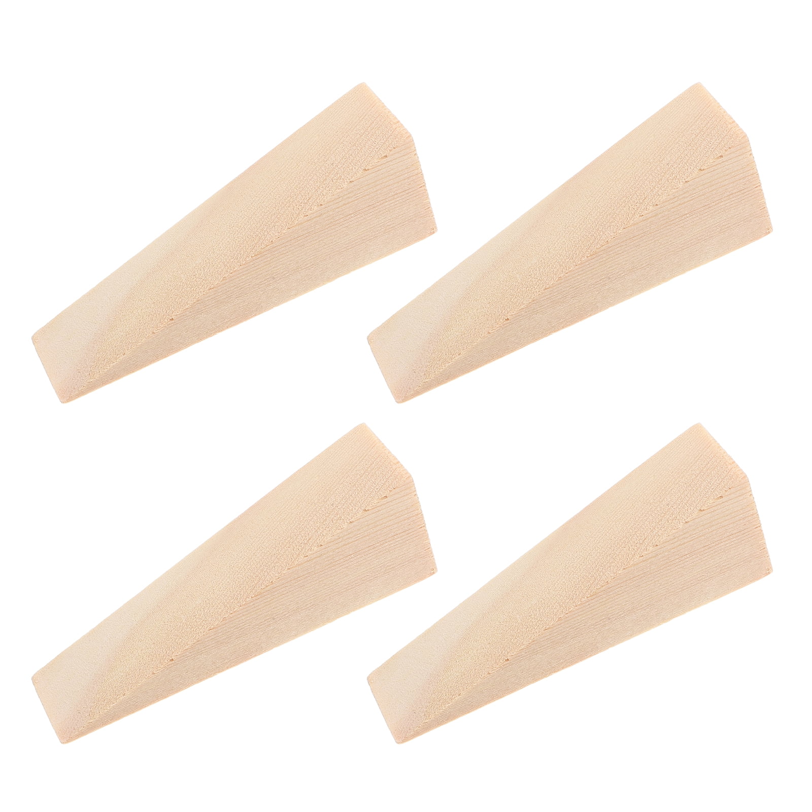4pcs Handmade Wooden Door Stopper Wedge for Heavy Doors Floor Door Stop ...