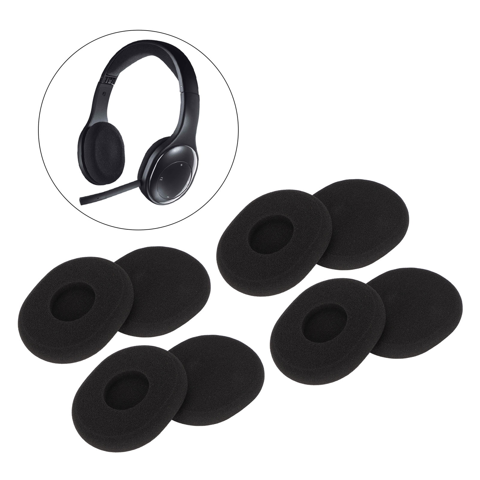 4pcs Headphone Ear Pads Noise Isolation Soft Replacement Headset Ear ...