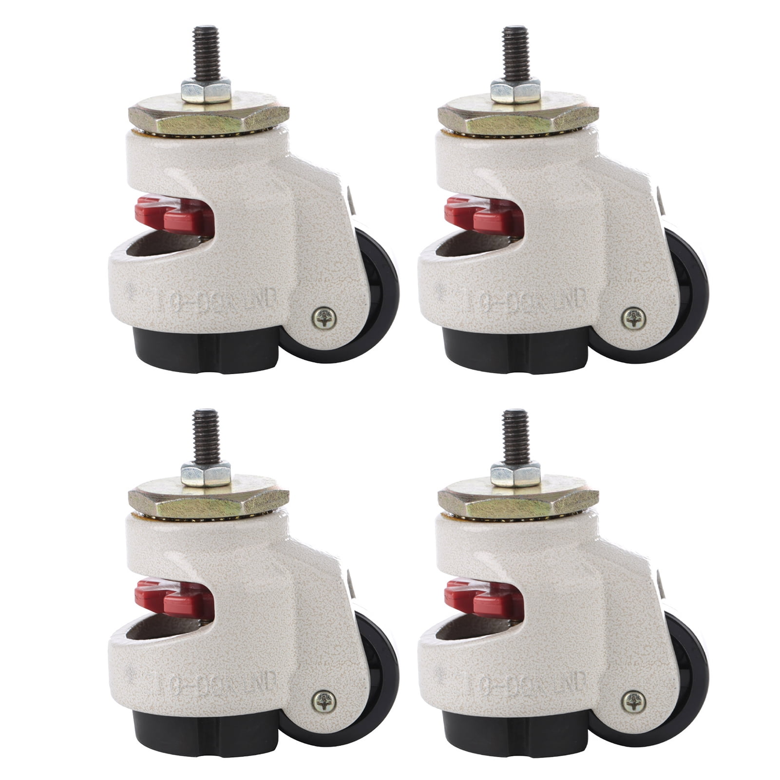 4pcs Heavy Duty Level Adjustment Caster Threaded Stem Industrial Roller ...