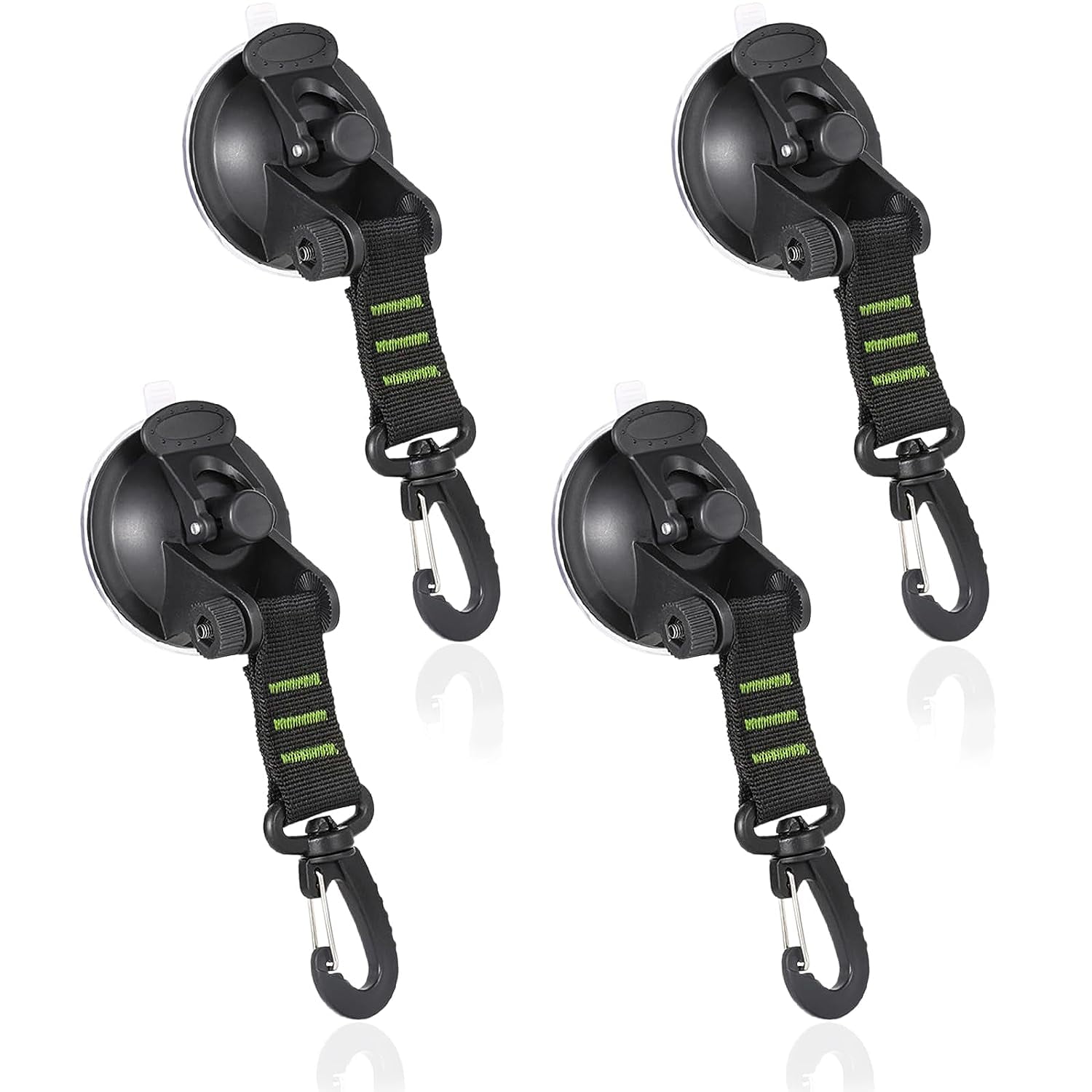 4pcs Heavy Duty Vacuum Suction Cup with Hook 360° Rotating Camping ...