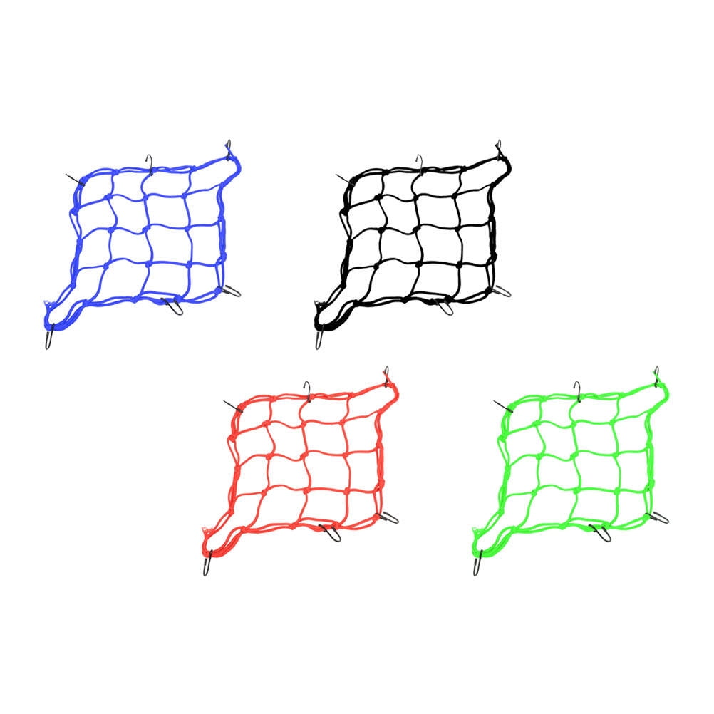 HEMOTON Black Heavy-duty Bike Cargo Nets with 6 Hooks for Luggage ...