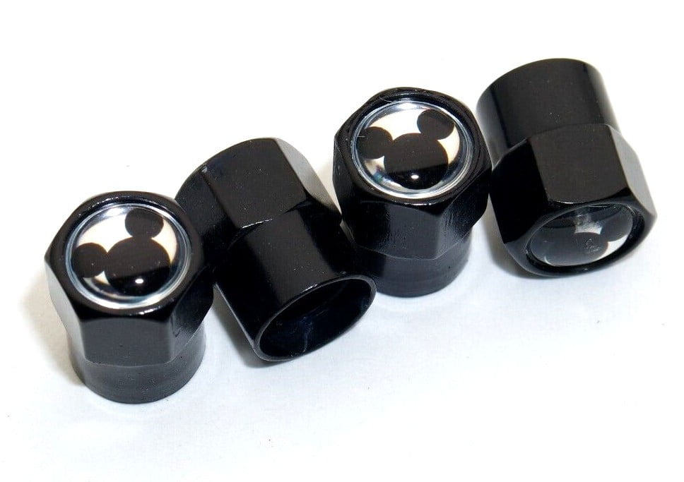 4pcs Hex Mickey Mouse Car Wheels Tire Air Valve Caps Stem Dust Cover ...