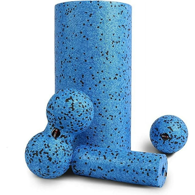 4pcs High-Density Round Foam Roller For Exercise Light Blue Set ...