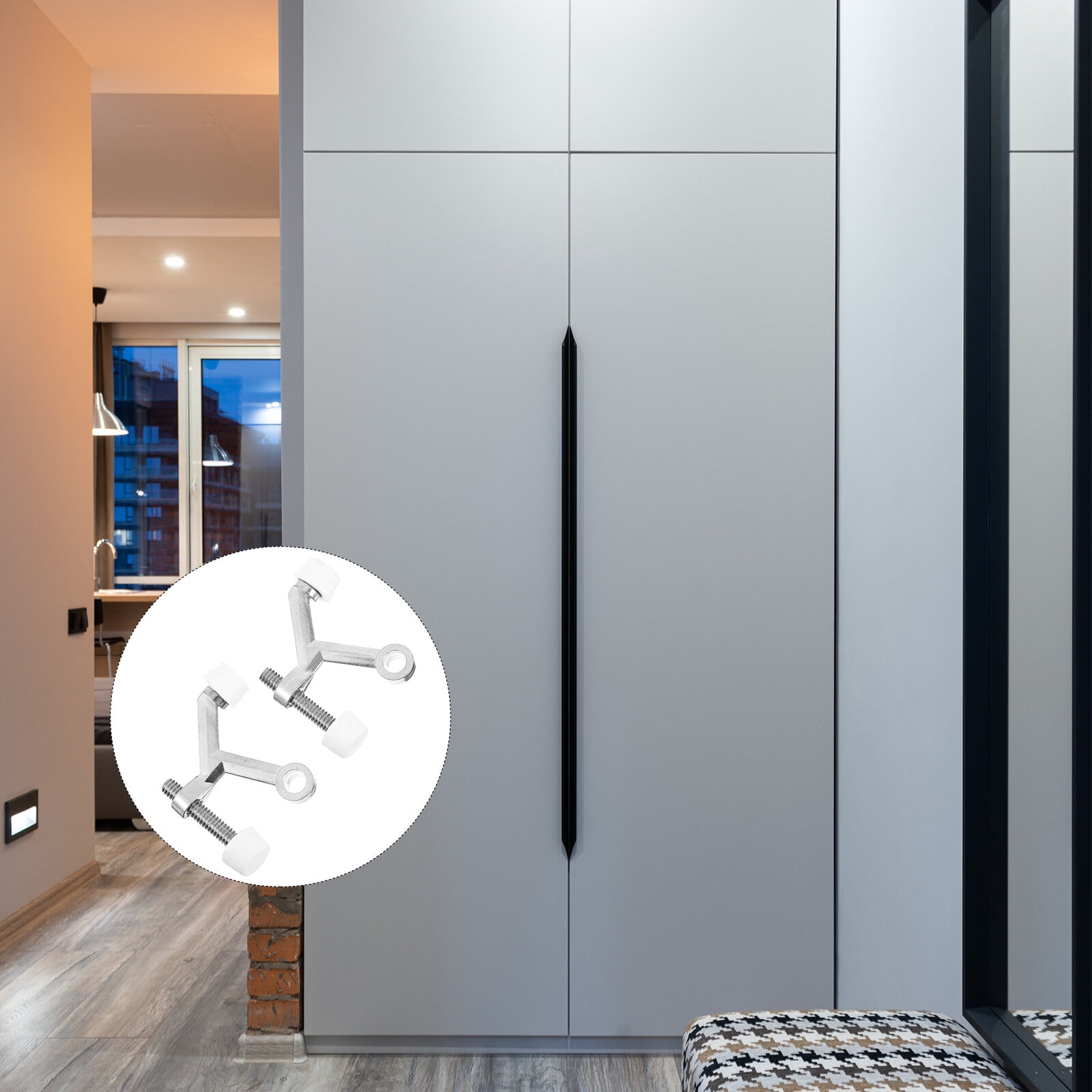 HEANUJJ Zinc Alloy Floor Door Bumper Reducer Door Stopper for Home and ...