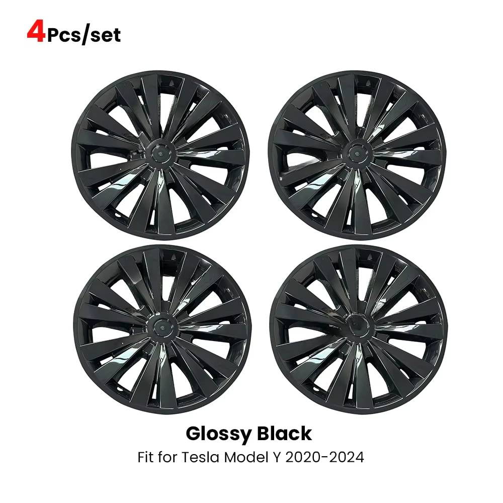 4pcs Hub Caps For Tesla Model Y 2020- 2024 19 inch Blade Wheel Cover ...