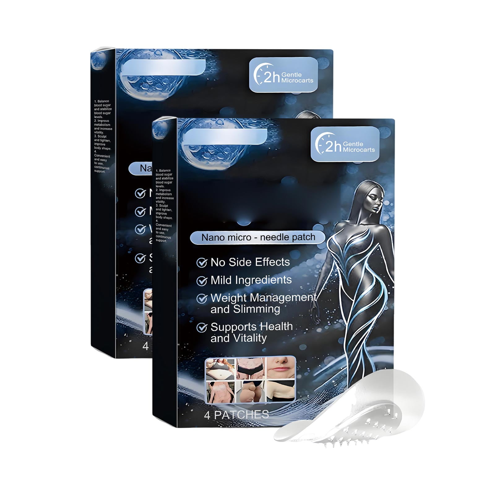 4pcs Hyaluron Joint Relief Microneedle Patches, Professional Microneedle Leg Plasters ...