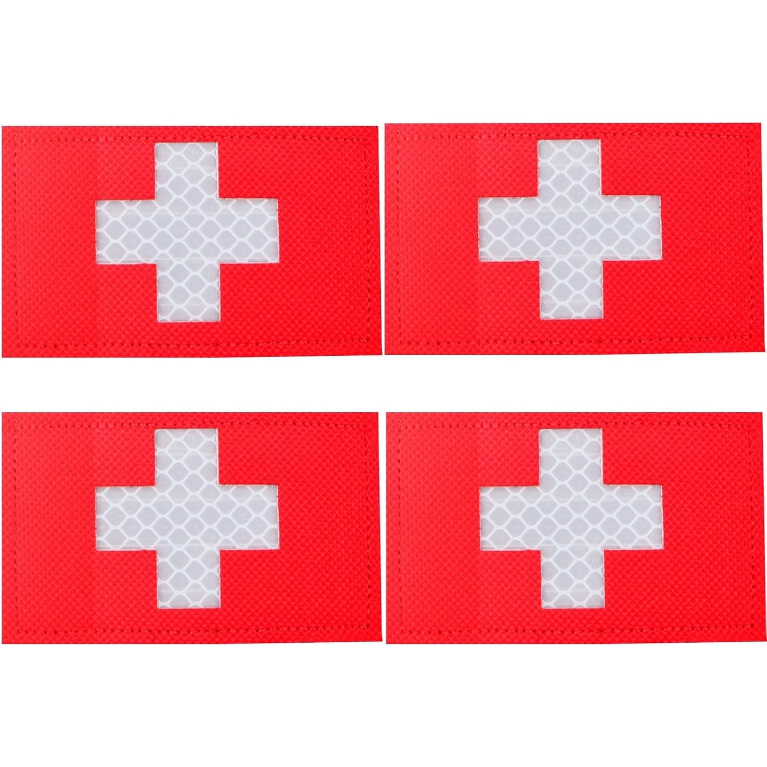 4pcs IR Reflective Red Cross Medic Patches Infrared EMS EMT Tactical ...