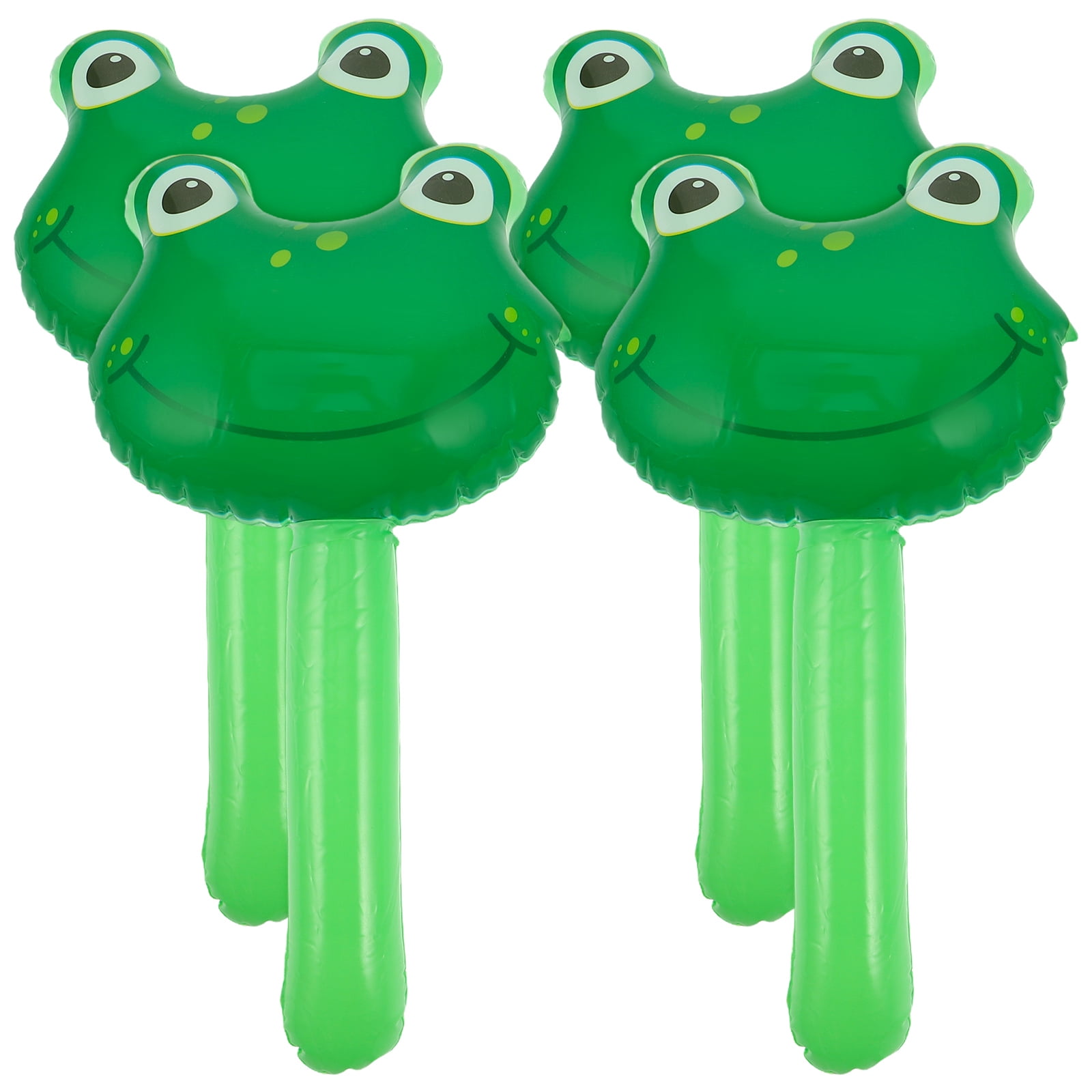 4pcs Inflatable Animals Stick with Sound Cartoon Frog Shaped Blowing up ...