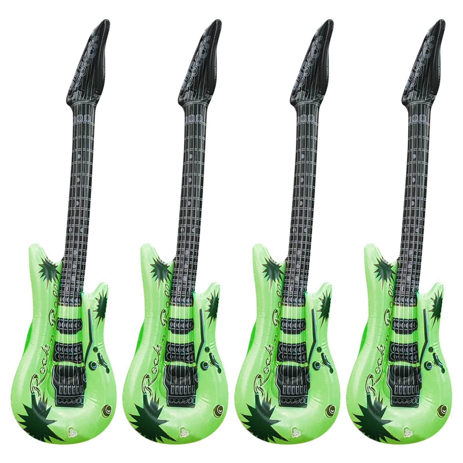 4pcs Inflatable Rock Star Guitar, Multicolored Blow up Guitar Musical ...