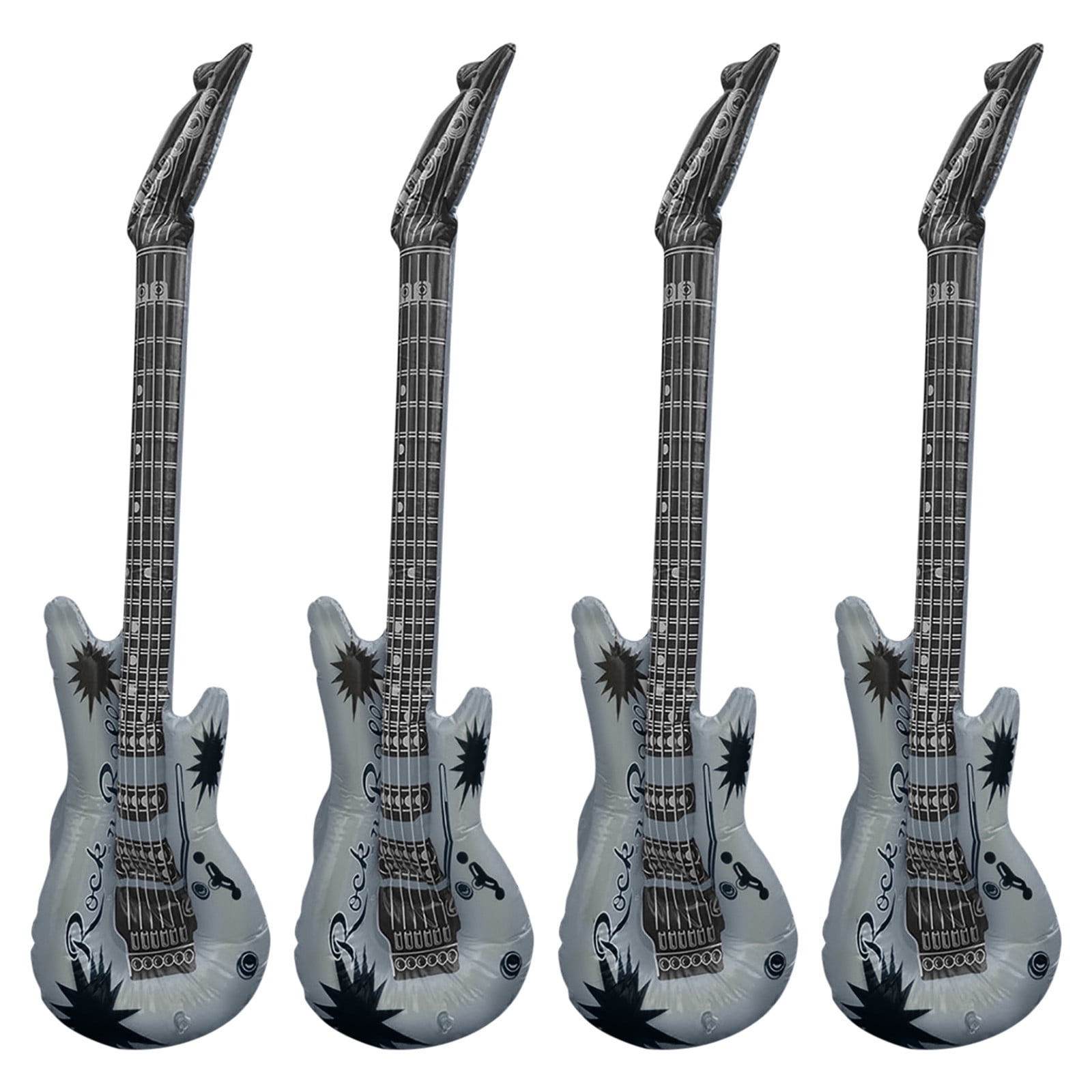4pcs Inflatable Rock Star Guitar, Multicolored Blow up Guitar Musical ...