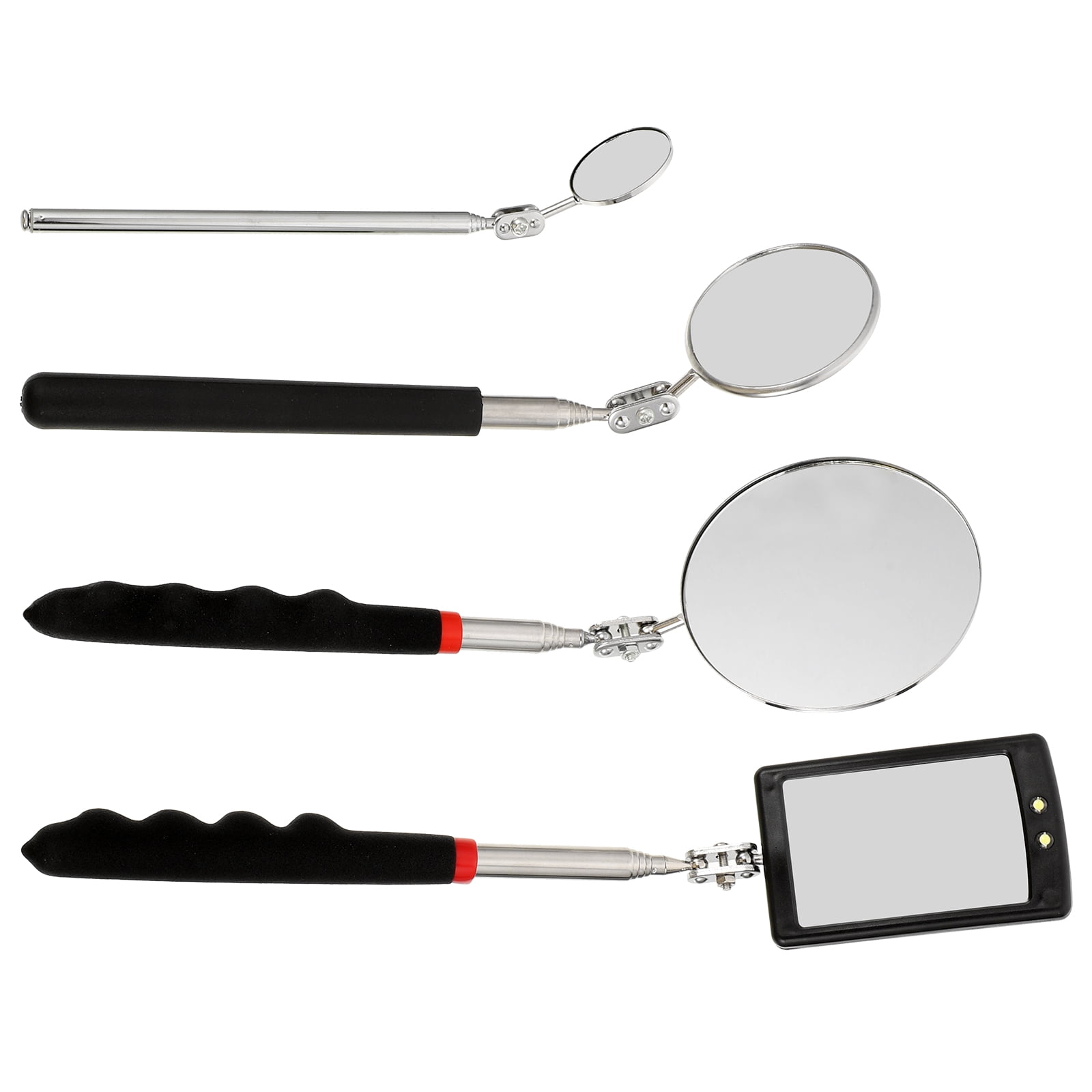 4pcs Inspection Mirror Flexible Telescoping Mirror Telescoping ...