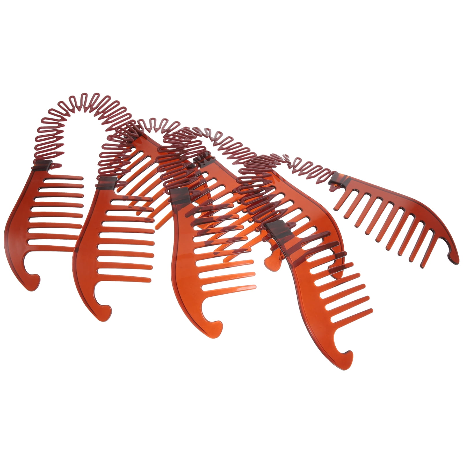 4pcs Interlocking Banana Combs Hair Clip Braid Tool Bendable Hair Combs ...