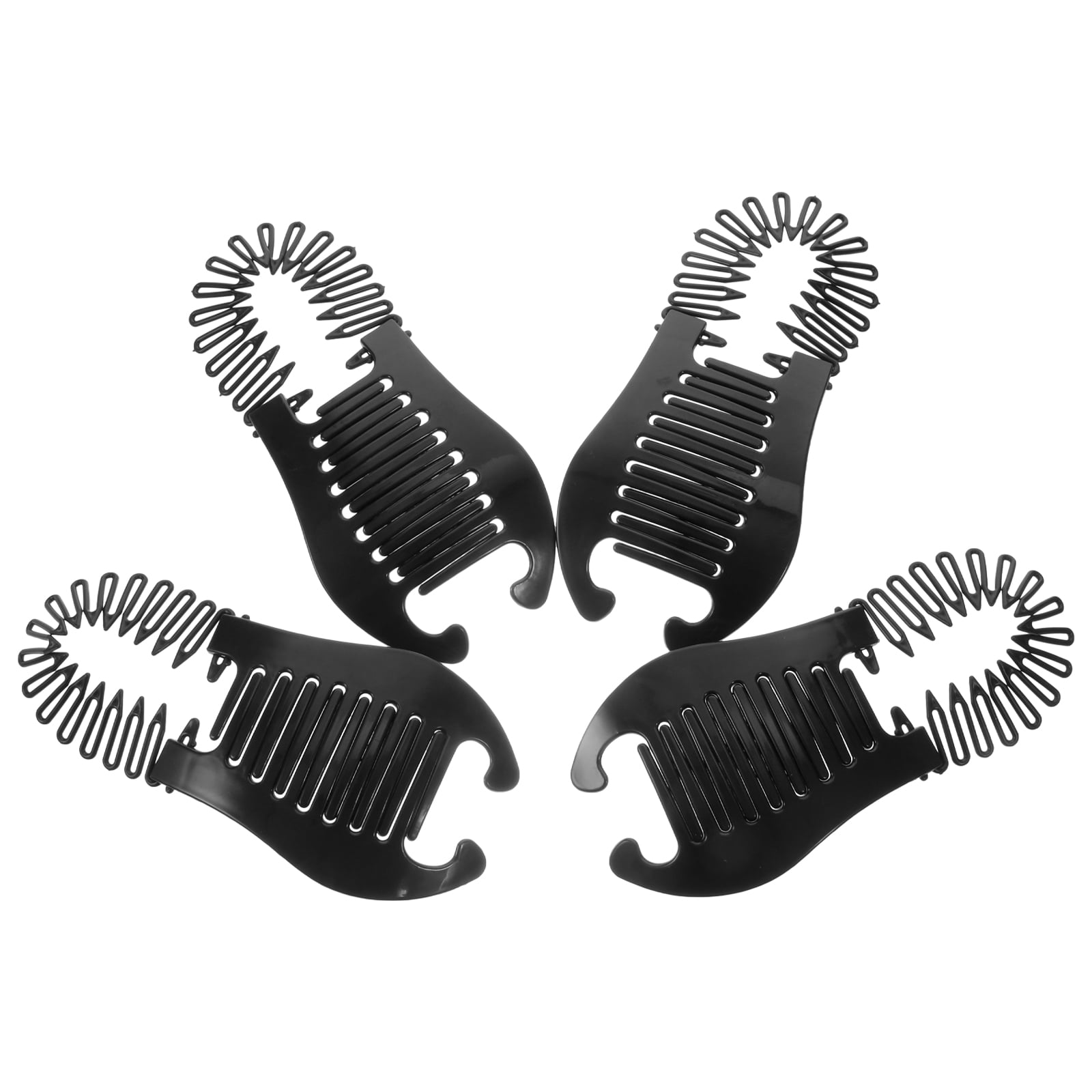 OUNONA 4Pcs Banana Clip for Thick Hair Interlocking Banana Combs Hair ...