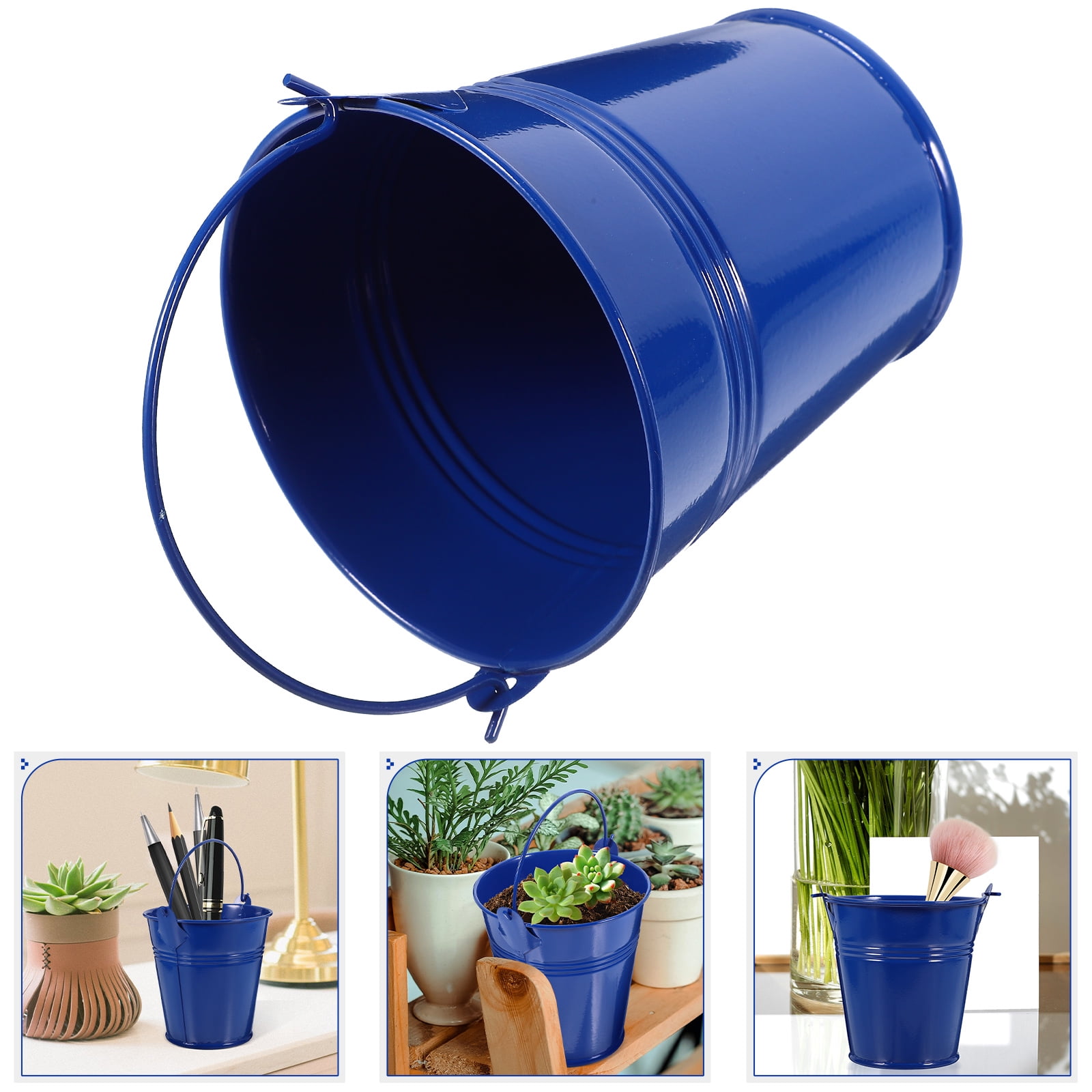 4pcs Iron Buckets DIY Buckets with Handle Iron Flower Bucket Party ...