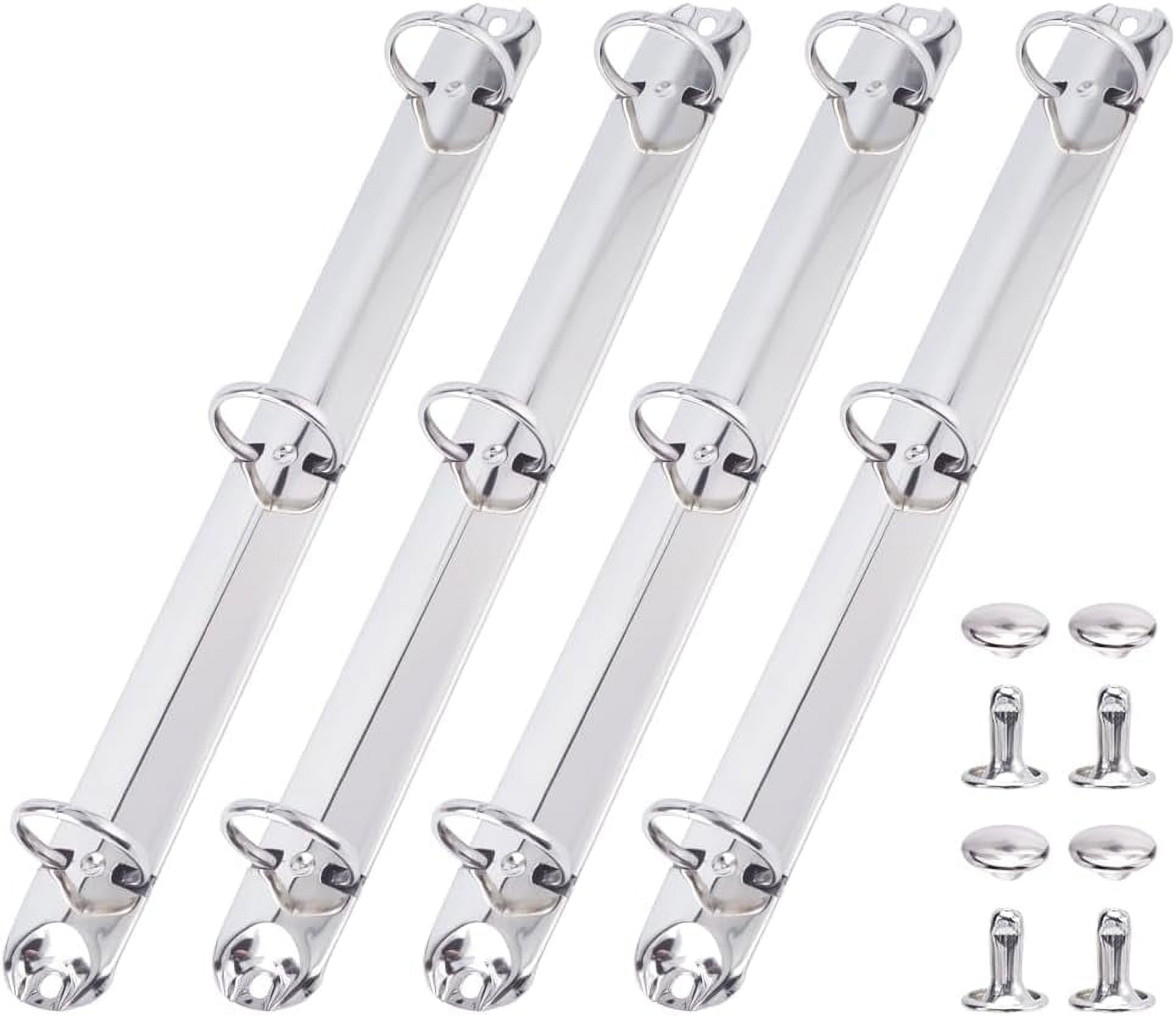 4pcs Iron Notebook 3-Ring Loose Leaf Book Binder Hinged Clamp O Rings ...