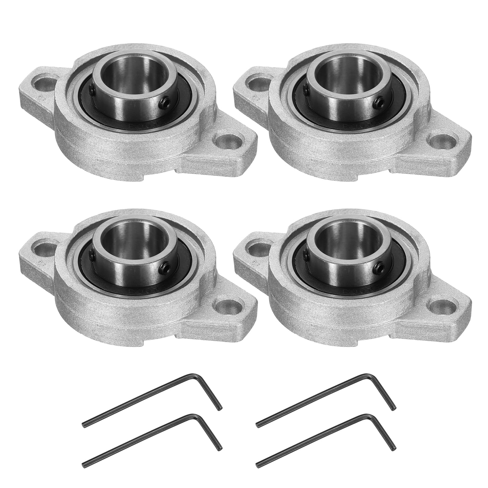 4pcs KFL003 Pillow Block Bearings 17mm Bore Bearing Units Zinc Alloy ...