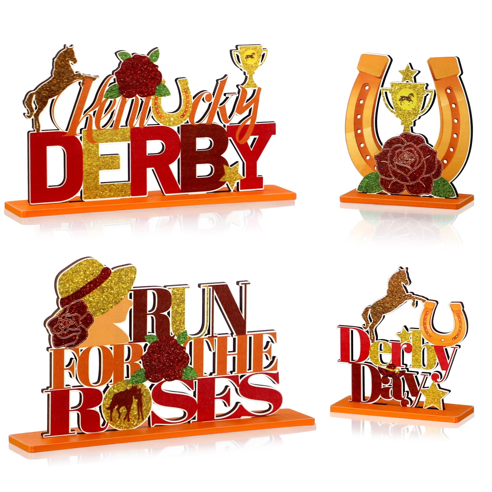 4pcs Kentucky Derby Decorations MMF7 Party Supplies Table Centerpieces ...