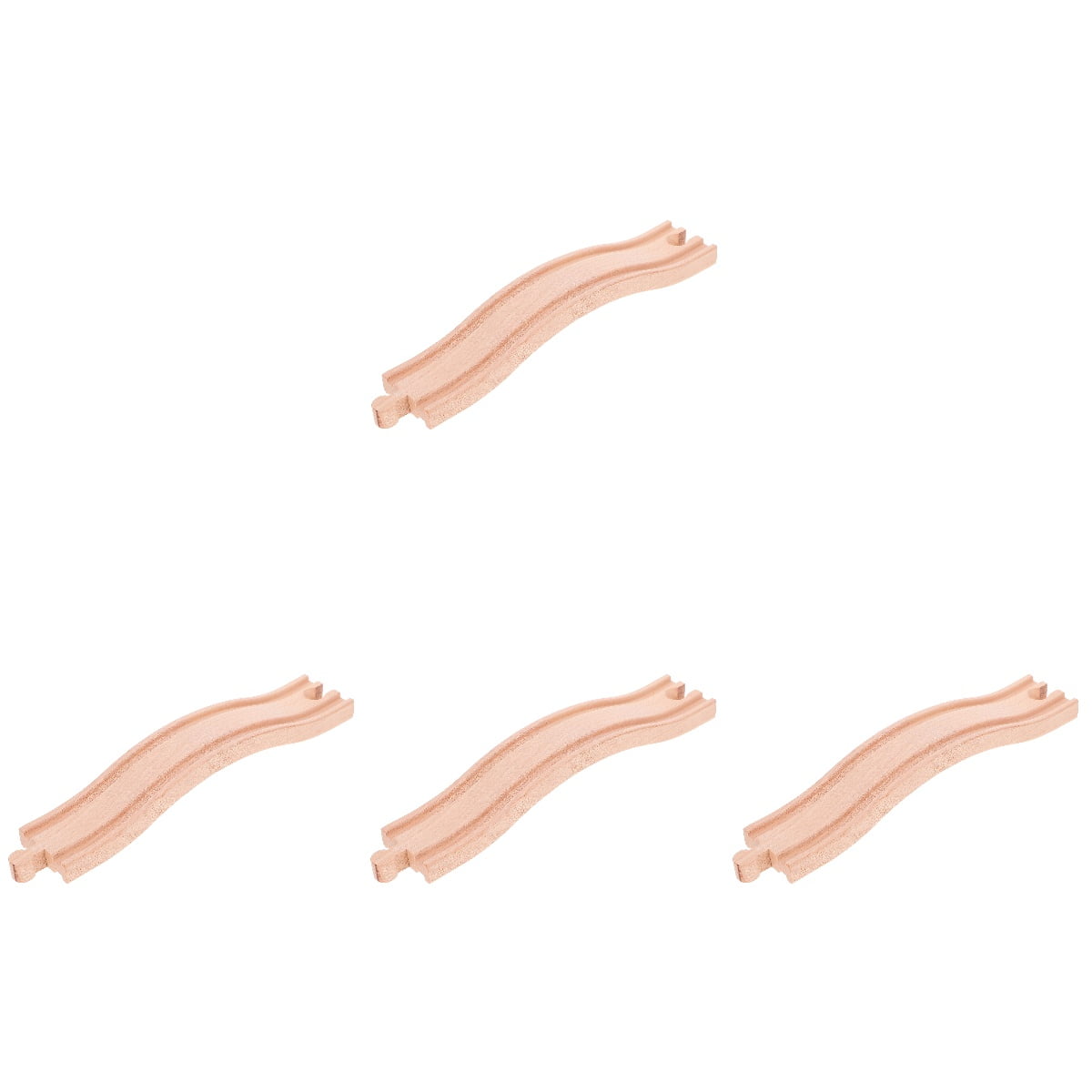 4pcs Kids Wooden Train Track Expansion Educational Plaything Wood Toy ...