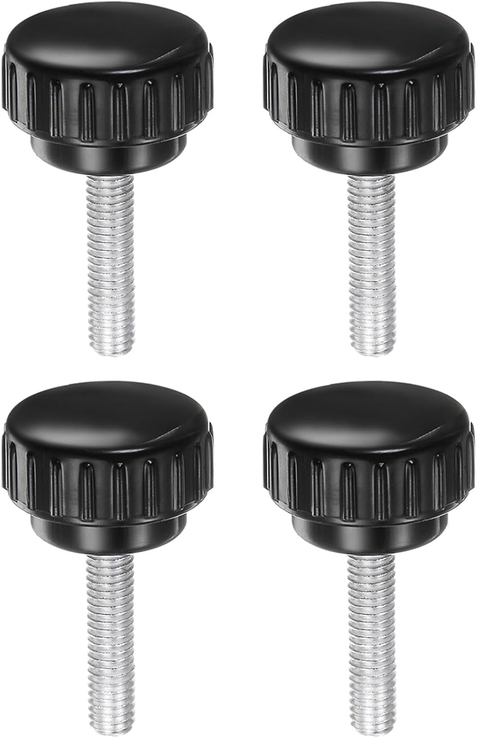 4pcs Knurled Clamping Knobs M6 x 20mm Metric Zinc Plated Carbon Steel ...