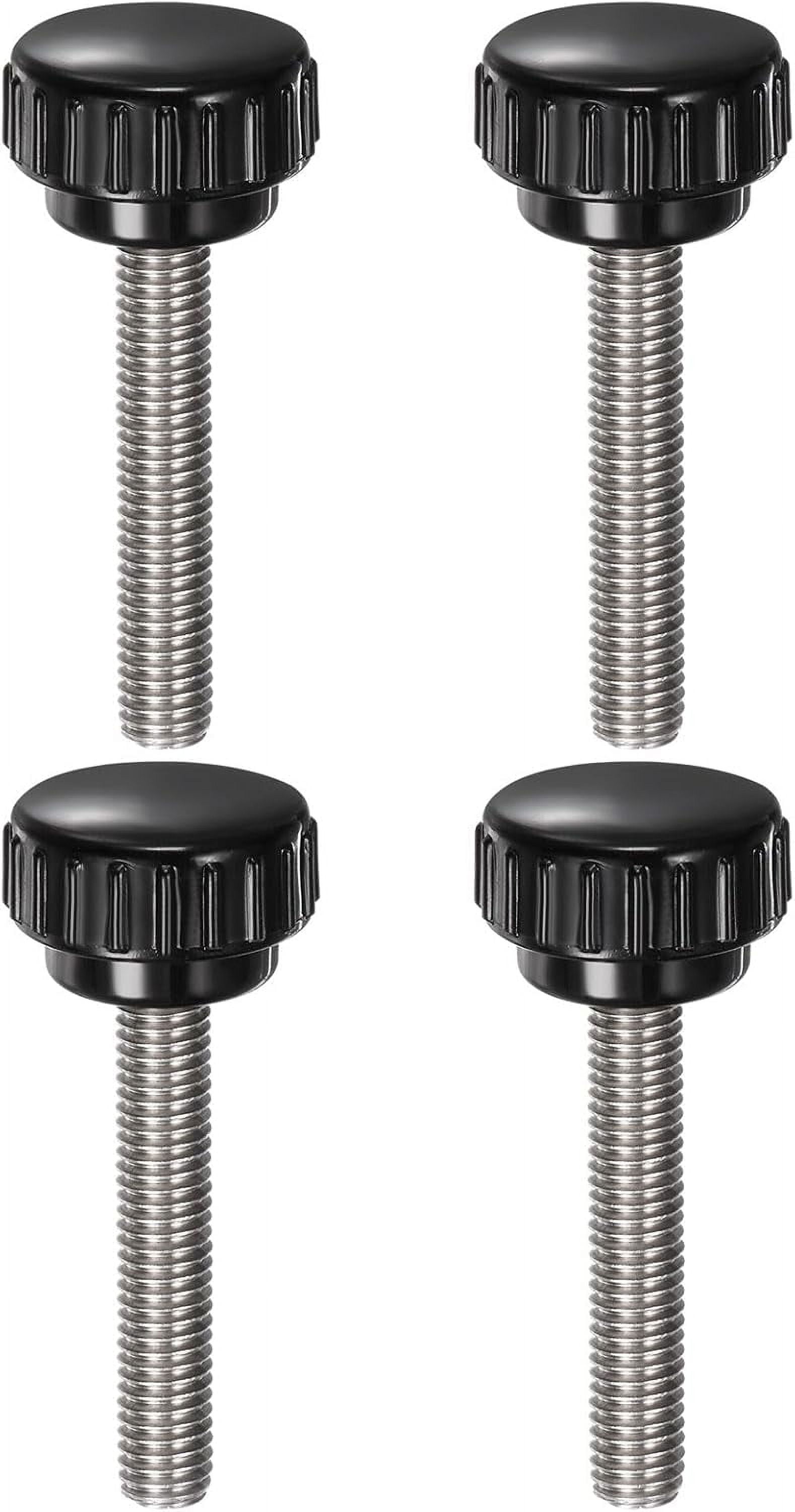 4pcs Knurled Clamping Knobs M8 x 45mm Metric 304 Stainless Steel Male Thread Thumb Screw on Type ...