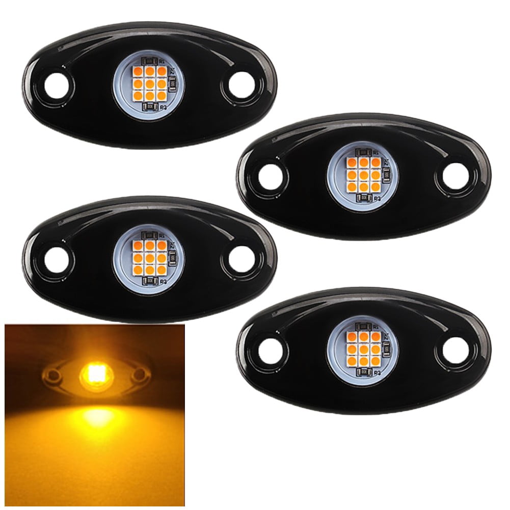 4pcs LED Boat Navigation Light Rock Lights 12-24V Underbody Light 9W ...