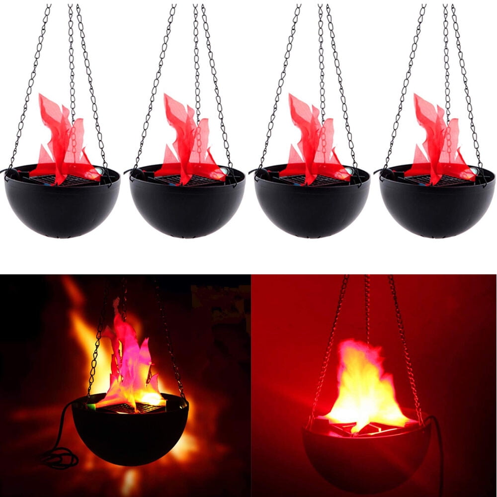 4pcs LED Fake Flame Effect Lamp Torch Light Fire Campfire Centerpiece ...