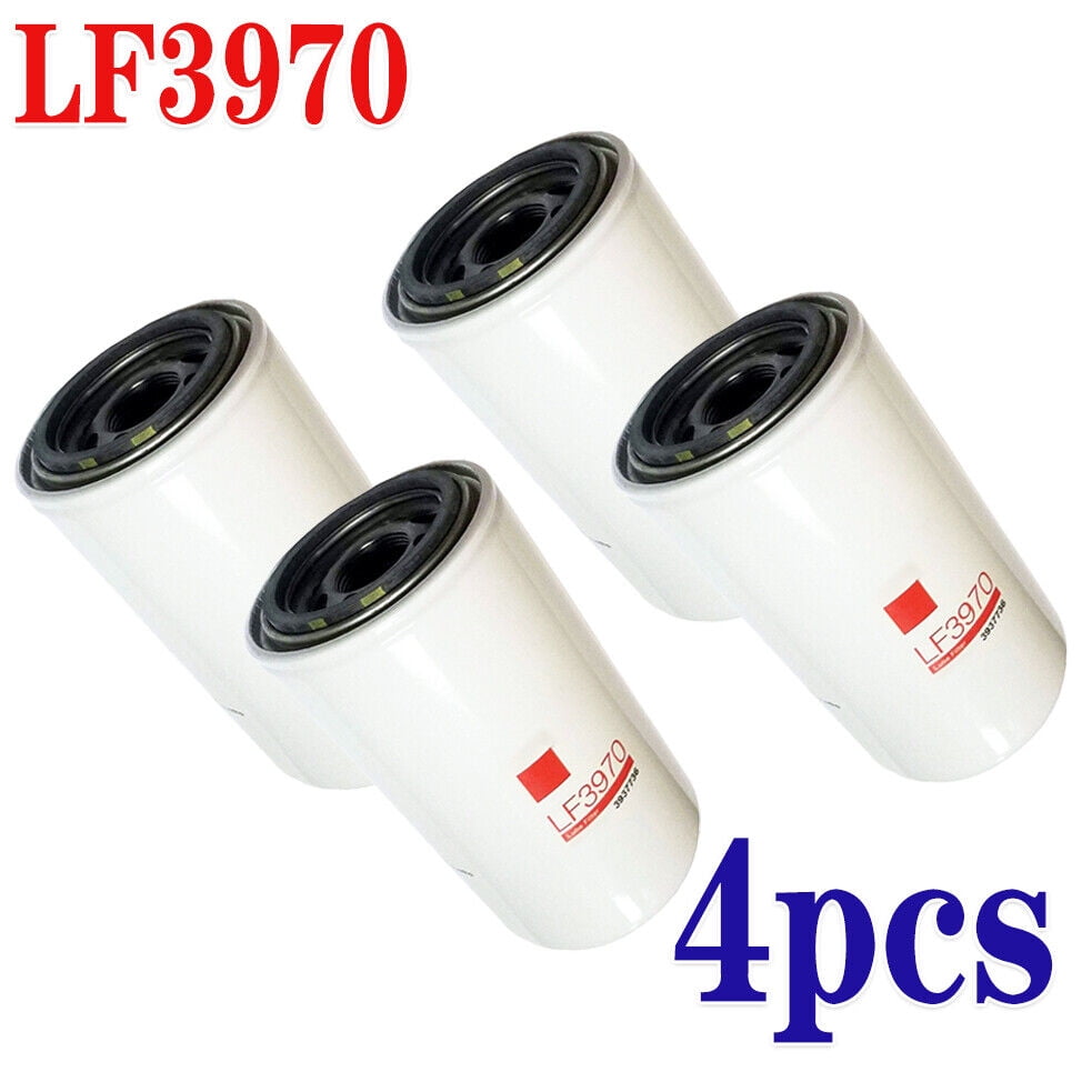 4pcs LF3970 Oil Filter Replace For Cummins ISB Freightliner Kenworth ...
