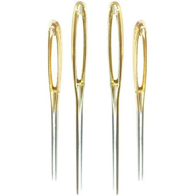 4pcs Large Eye Blunt Needles Wool Thick Hand Knitter for Yarn Sewing ...