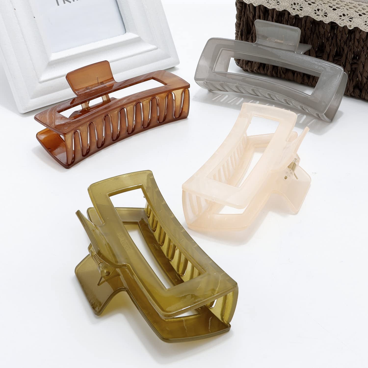 4pcs Large Hair Clips, 5 inch XL Giant Claw Clips for Thick Hair ...