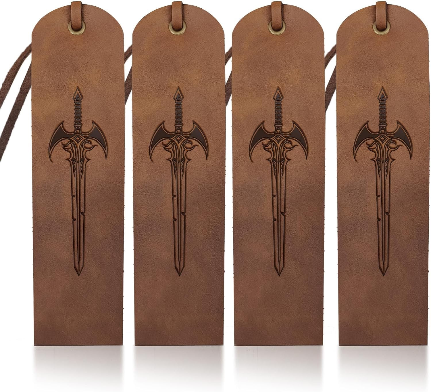 4pcs Leather Bookmark Swords Leather Page Markers 2×7inch Ancient ...