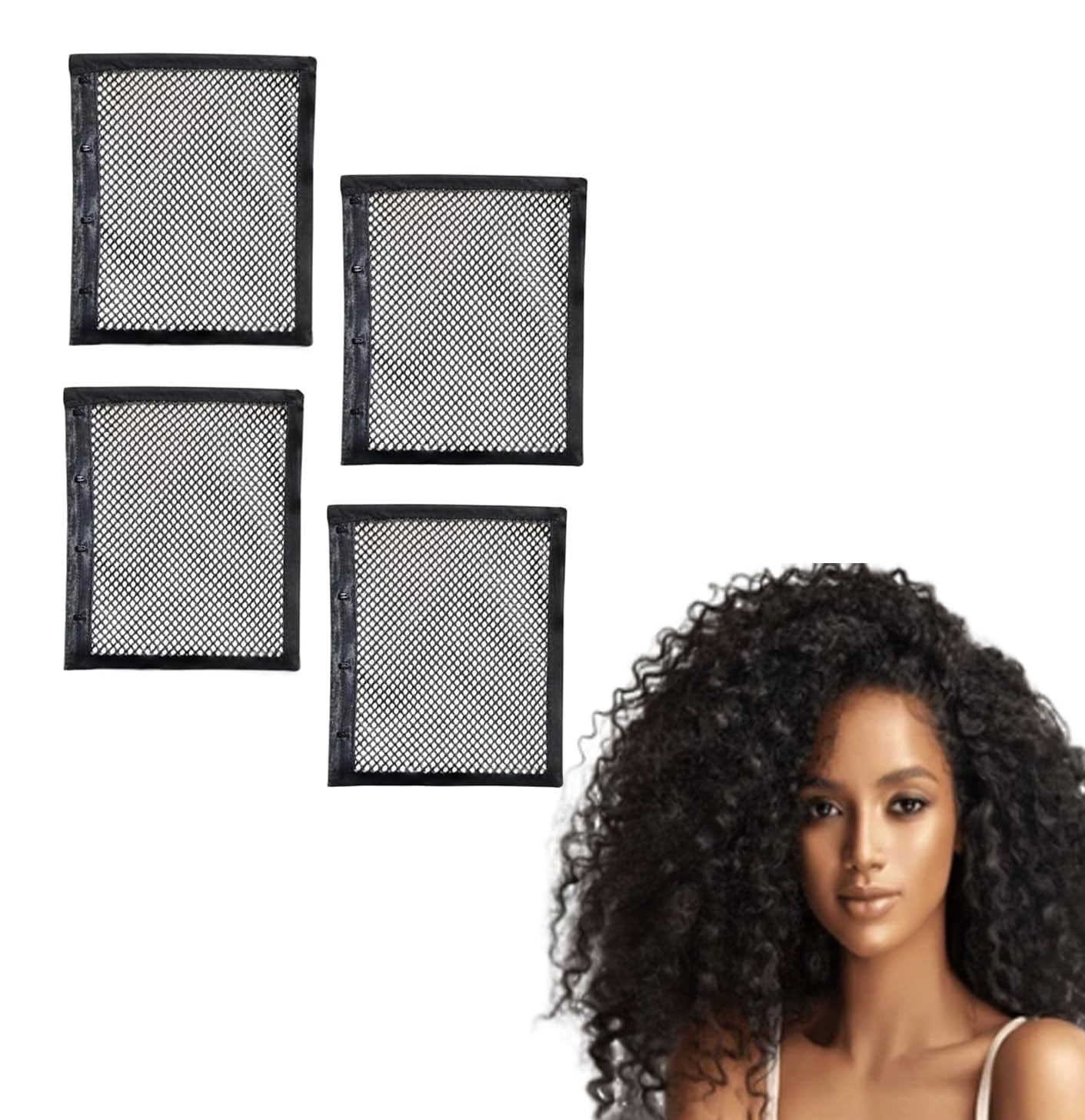 4pcs Length and Lock Hair Stretcher, Prevent Shrinkage Curls Length and ...